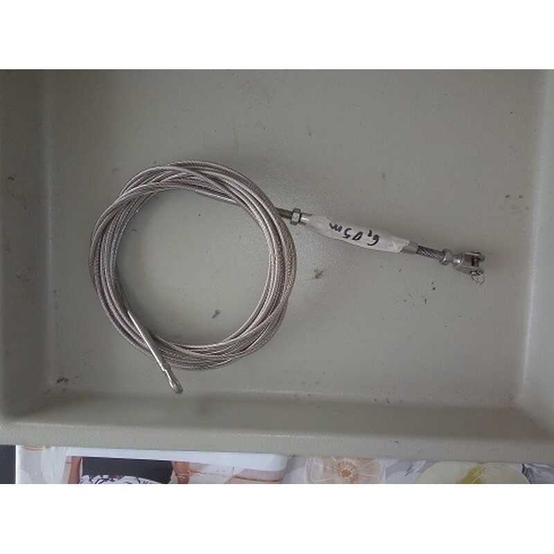 605cm Wante Vorstag incl Wantenspanner Ø 4mm gewalzte Enden durch den ...