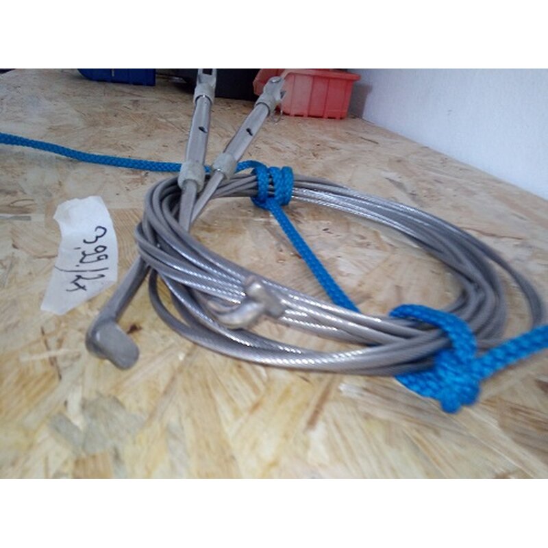 2 x Wante 399cm Vorstag incl Wantenspanner Ø 4mm gewalzte Enden durch ...